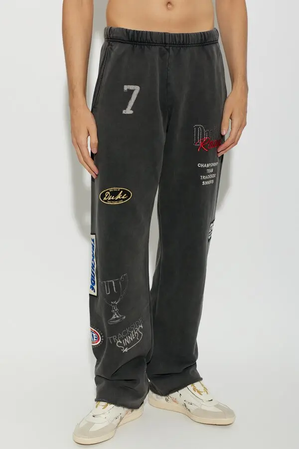 DUKE + DEXTER Track Pants With Patches - Grey