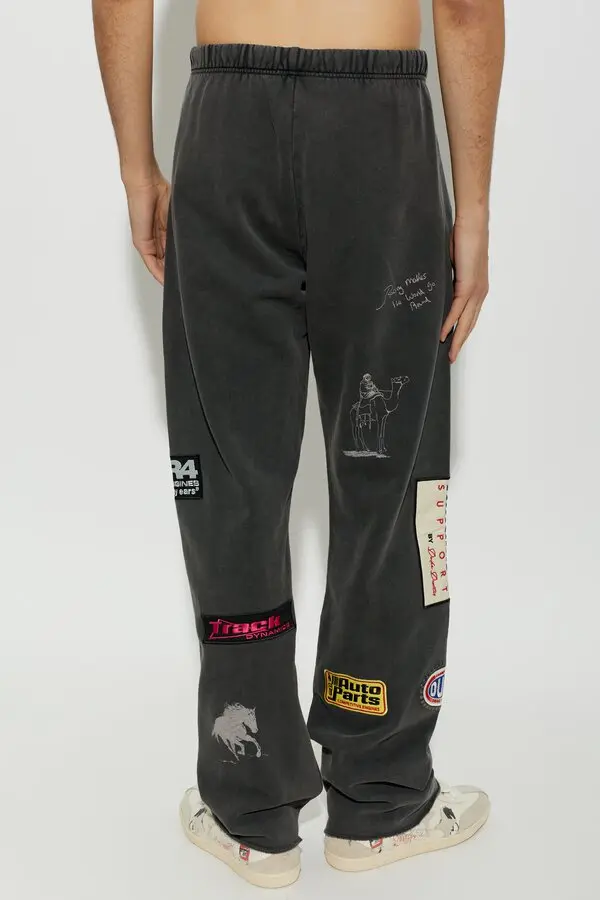 DUKE + DEXTER Track Pants With Patches - Grey