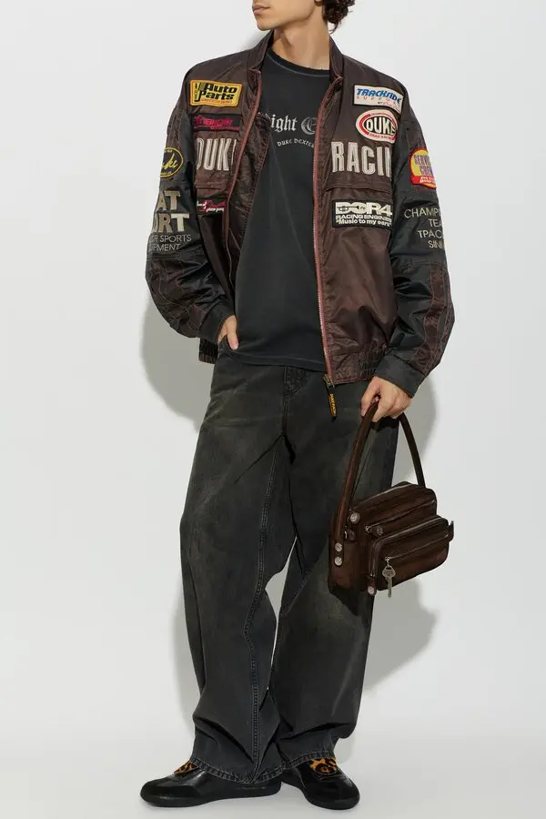 DUKE + DEXTER Patch-embellished Bomber Jacket