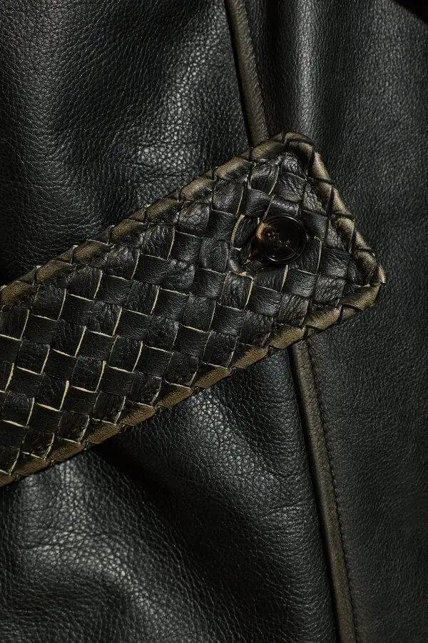 Bottega Veneta Vintage-effect Leather Jacket By