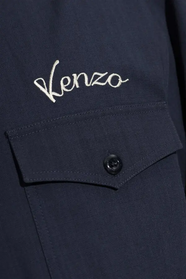 Kenzo Shirt With Pockets - Navy Blue