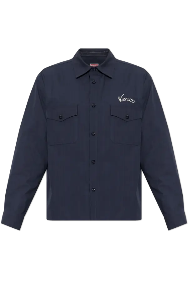 Kenzo Shirt With Pockets - Navy Blue
