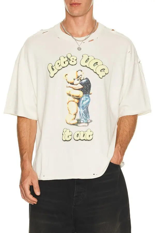 UGG X Willy Chavarria T-shirt In White - Cream