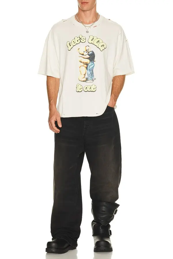 UGG X Willy Chavarria T-shirt In White - Cream
