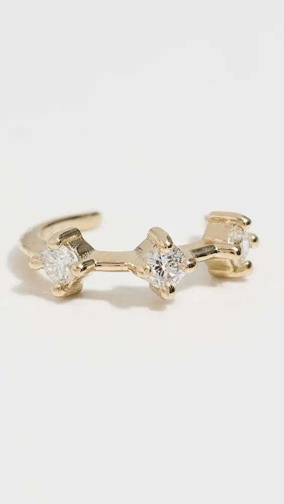 Zoe Chicco 14k Three Prong Diamond Dash Ear Cuff