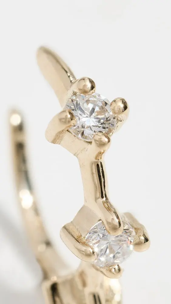 Zoe Chicco 14k Three Prong Diamond Dash Ear Cuff