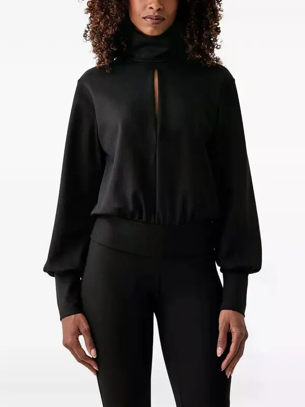 Patrizia Pepe Cut-out High-neck Top - Black