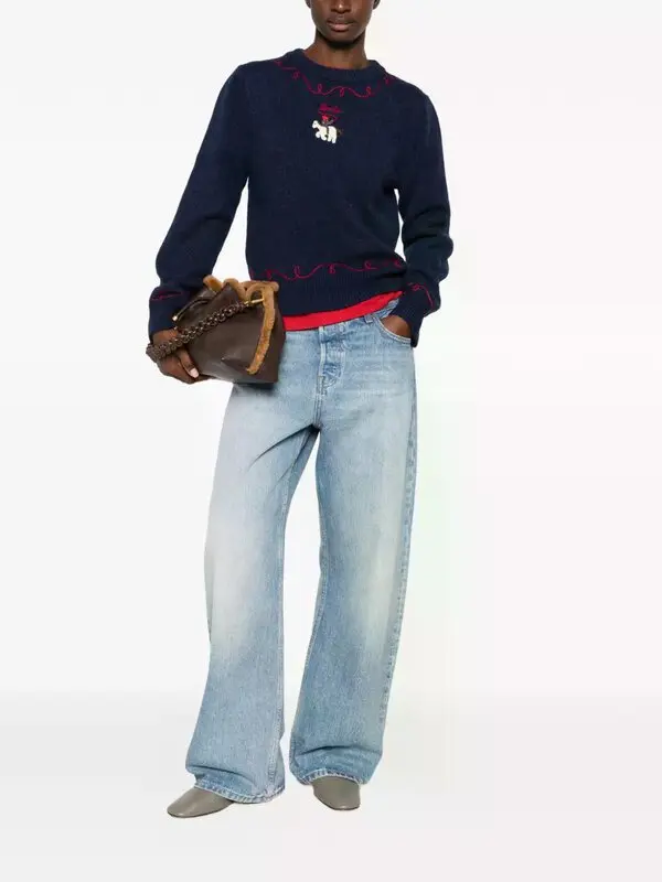 BODE Cowboy-appliqué Sweater - Blue