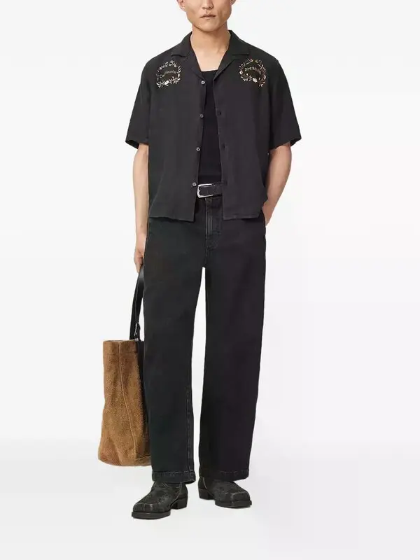 ALLSAINTS Raafi Barrel Leg Denim Jeans - Black