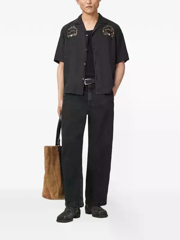 ALLSAINTS Raafi Barrel Leg Denim Jeans - Black