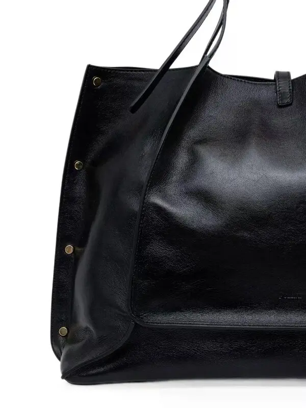 POLLINI Austin Stud-embellished Leather Shoulder Bag - Black