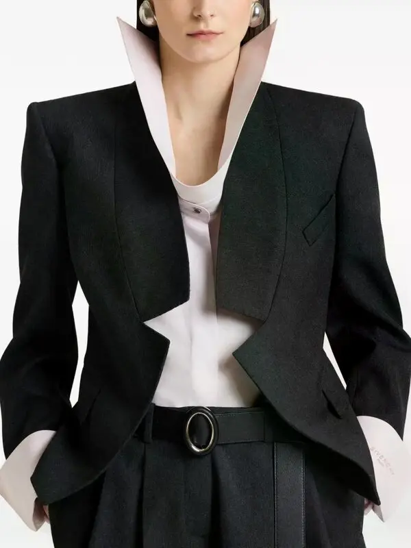 Givenchy Reverse Lapel Jacket In Wool