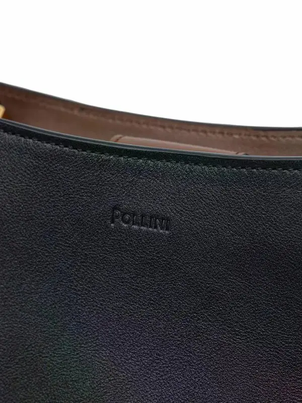 POLLINI Logo-debossed Panelled Tote Bag
