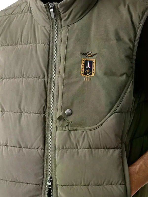 AERONAUTICA MILITARE Quilted-finish Logo-patch Gilet