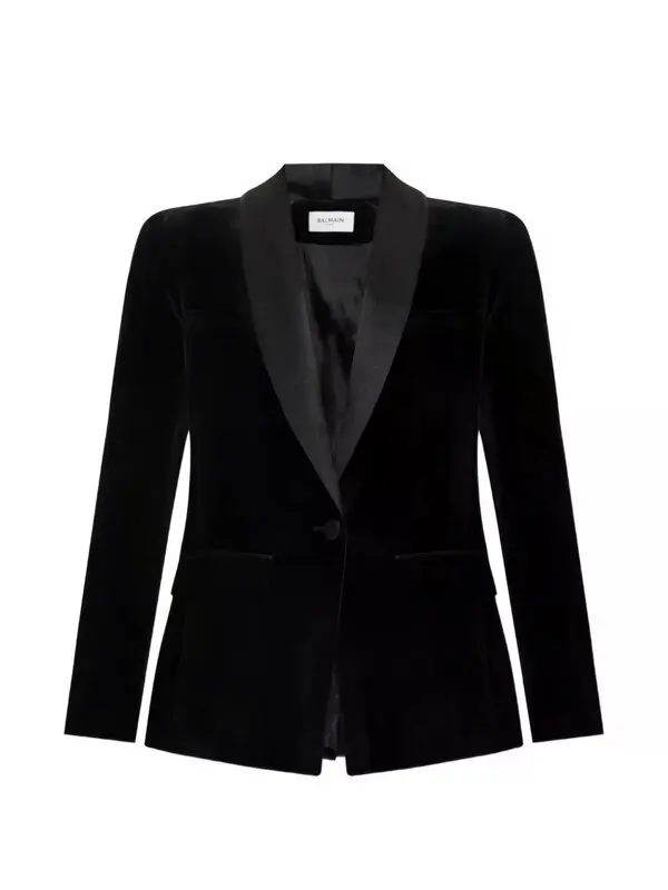 Balmain Velvet Shawl-lapel Blazer