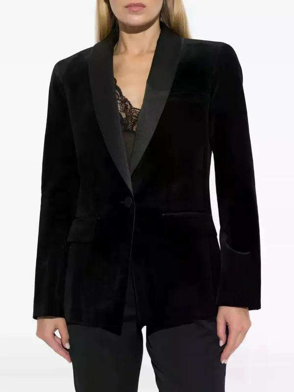 Balmain Velvet Shawl-lapel Blazer