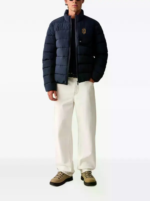 AERONAUTICA MILITARE Quilted Embroidered Jacket - Blue