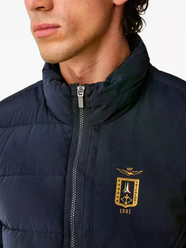AERONAUTICA MILITARE Quilted Embroidered Jacket - Blue
