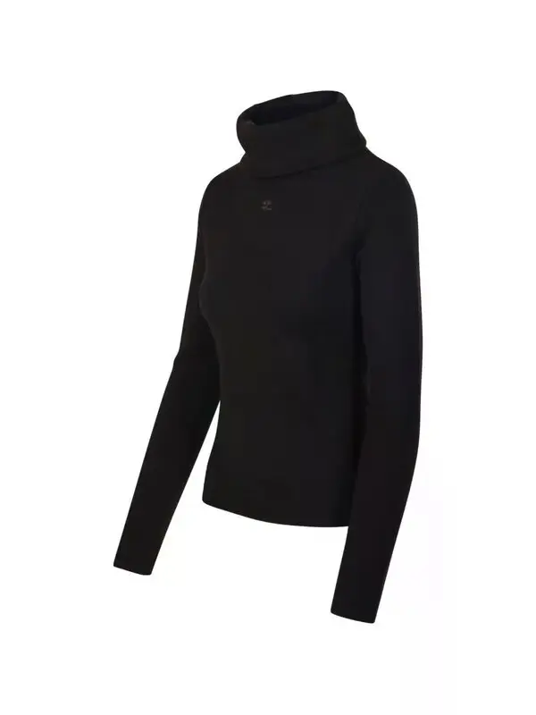 COURREGES Logo-embroidered Roll-neck Sweater