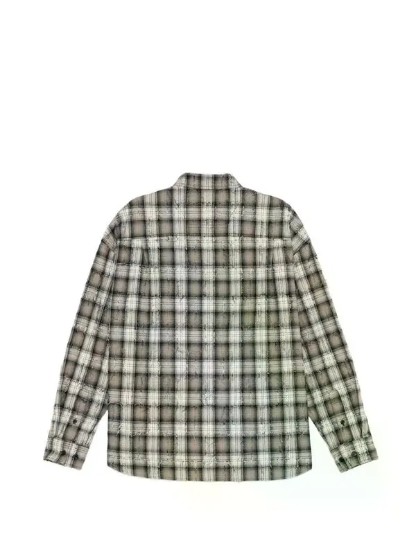 JUUN.J Distressed Check Shirt - Neutrals