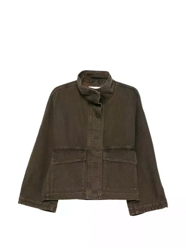 Christian Wijnants High-neck Denim Jacket - Green