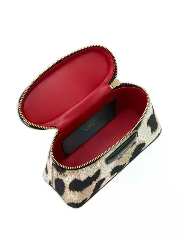 Givenchy Antigona Vanity Bag In Leopard Jacquard With Chain - Neutrals