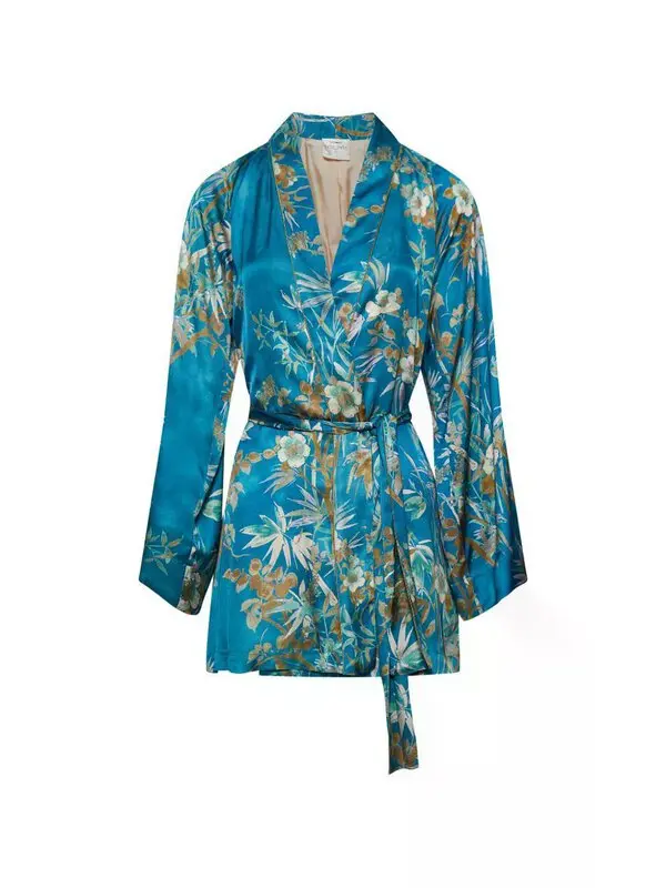FORTE_FORTE Floral-print Belted Jacket