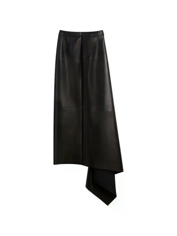 Givenchy Slashed Long Skirt In Leather