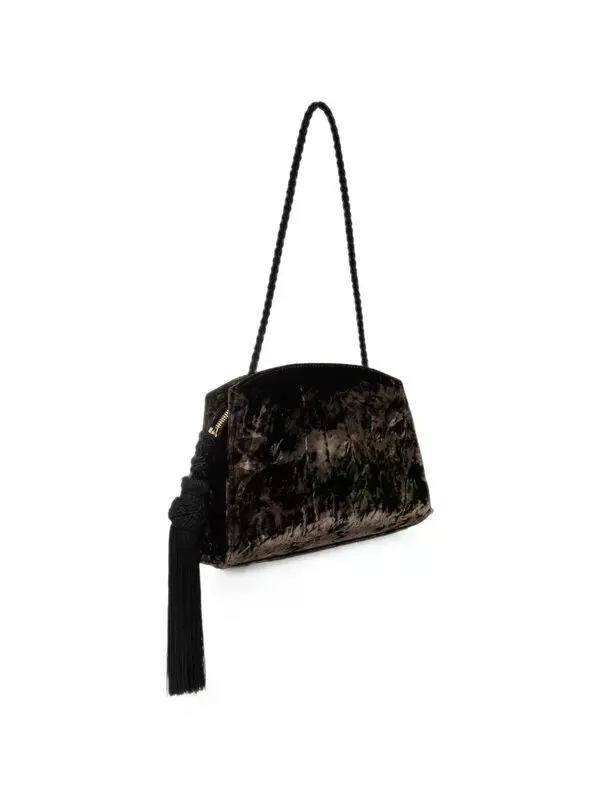 LIFFNER Tassel Velvet Shoulder Bag