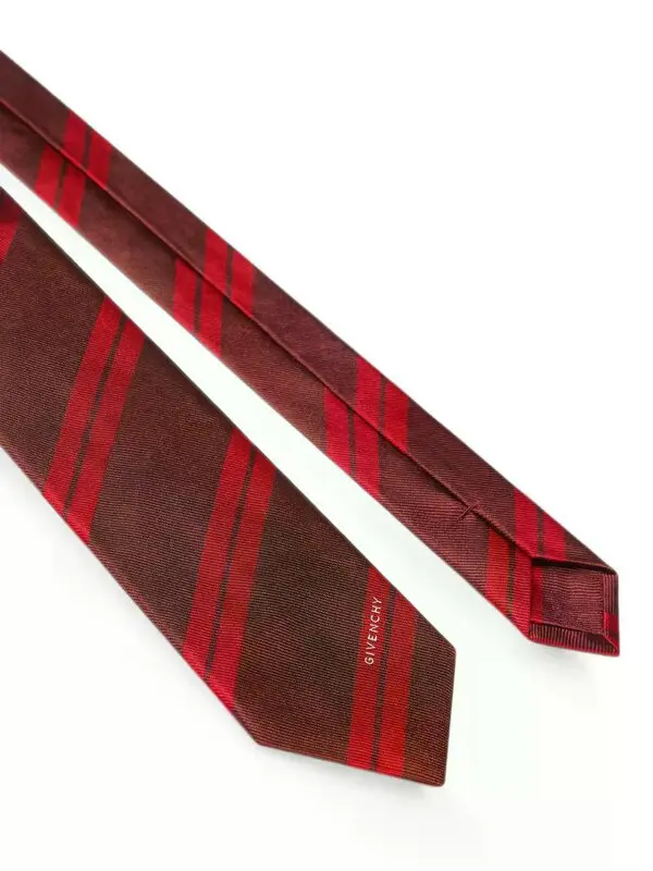 Givenchy Double Stripes Tie In Silk Gros Grain