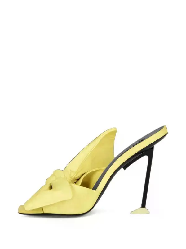 Givenchy Boudoir Heeled Mules In Nappa Leather With Bow