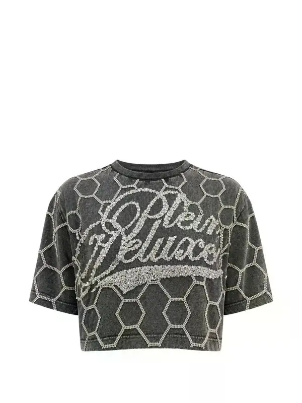 Philipp Plein Cropped T-shirt Plein Deluxe Crystal