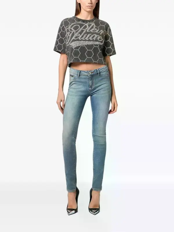 Philipp Plein Cropped T-shirt Plein Deluxe Crystal