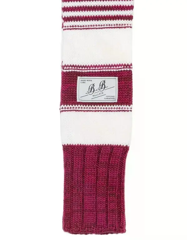 B.B. WALACE Striped Chunky-knit Scarf