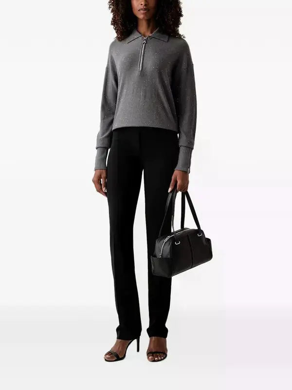 Patrizia Pepe Fly-plaque Slim-fit Trousers