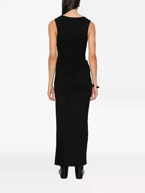 ENTIRE STUDIOS Draped Sleeveless Maxi Dress - Black