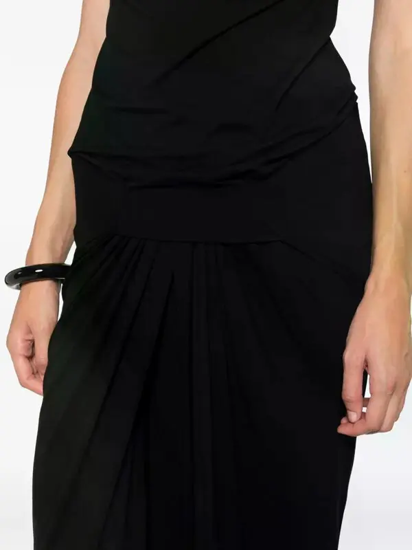 ENTIRE STUDIOS Draped Sleeveless Maxi Dress - Black