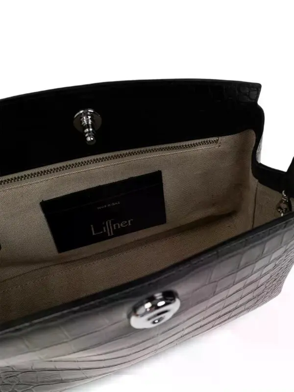 LIFFNER Pushlock Croc-effect Clutch Bag