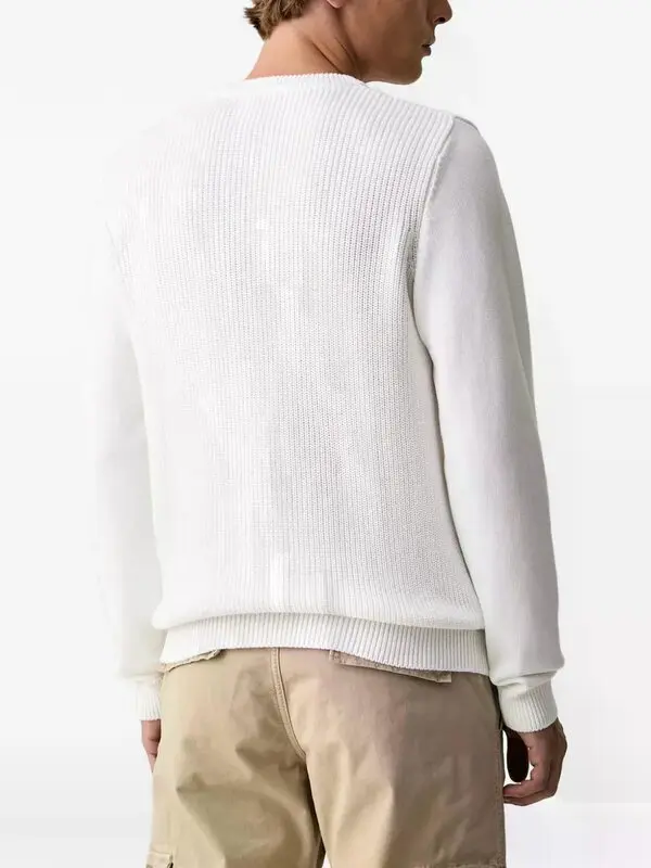 AERONAUTICA MILITARE Logo-embroidered Ribbed-knit Sweater