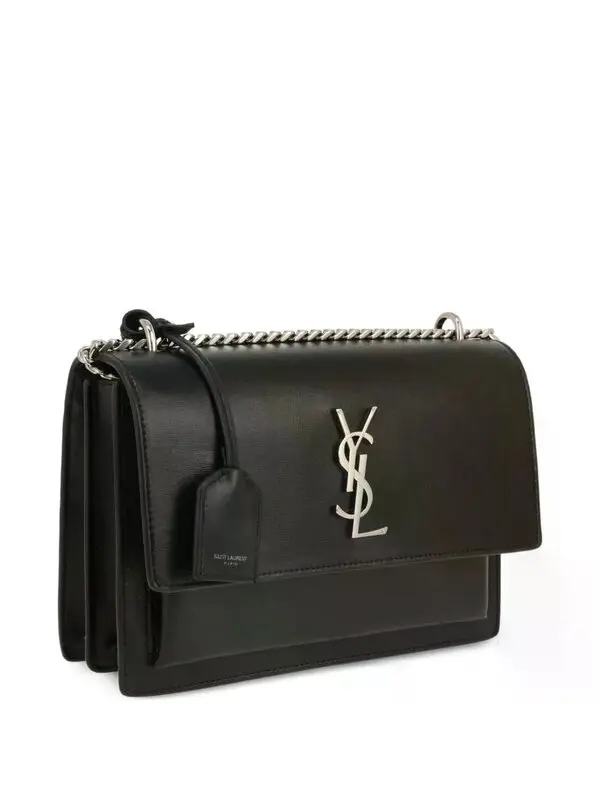Saint Laurent 2010s Medium Sunset Shoulder Bag - Black