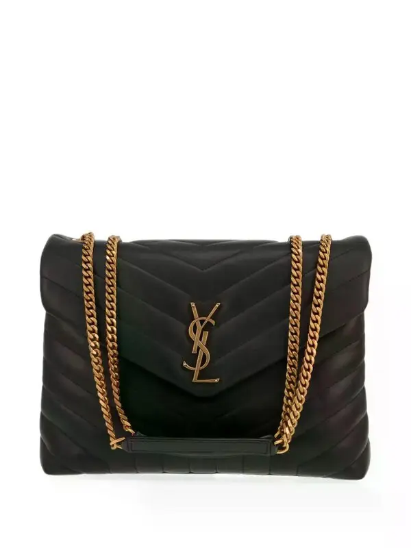 Saint Laurent 2020s Medium Loulou Shoulder Bag - Black
