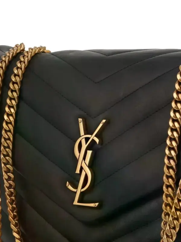 Saint Laurent 2020s Medium Loulou Shoulder Bag - Black