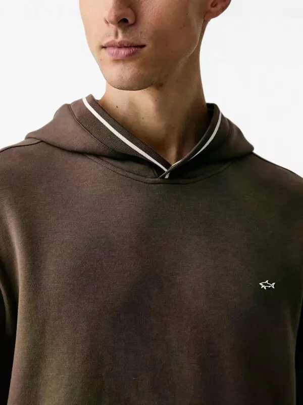 Paul & Shark Logo-embroidered Tipped Hoodie