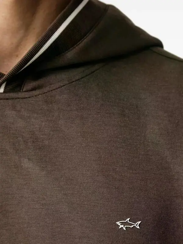 Paul & Shark Logo-embroidered Tipped Hoodie