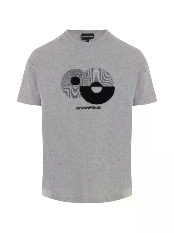 Emporio Armani Graphic-print T-shirt - Grey