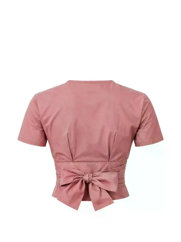 Patrizia Pepe Zip-up Bow-detail Top