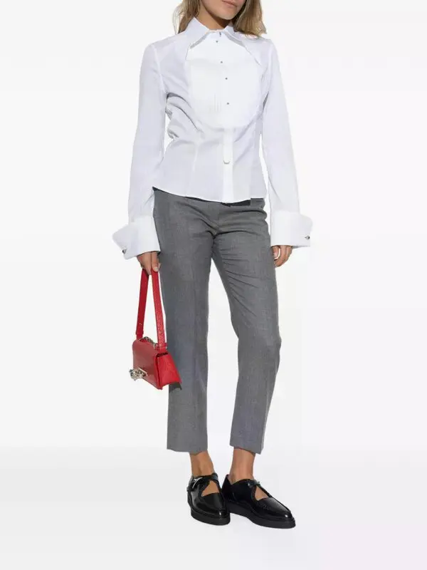 Alexander McQueen Striped Bib-front Shirt