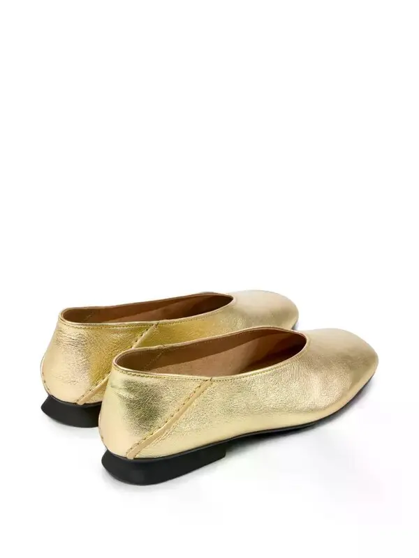 Camper Casi Myra Leather Ballet Flats - Gold