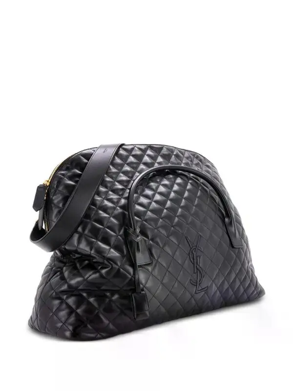 Saint Laurent Es Giant Quilted Leather Travel Bag - Black