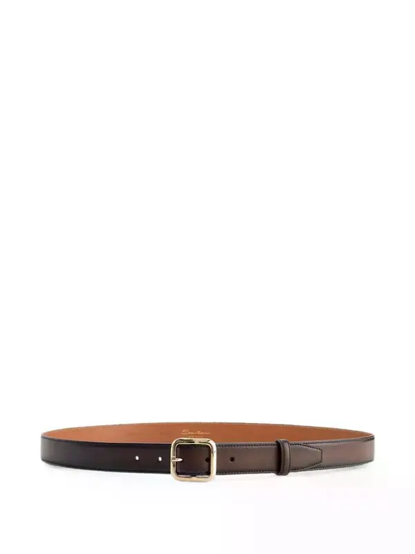 Santoni Polished-leather Belt